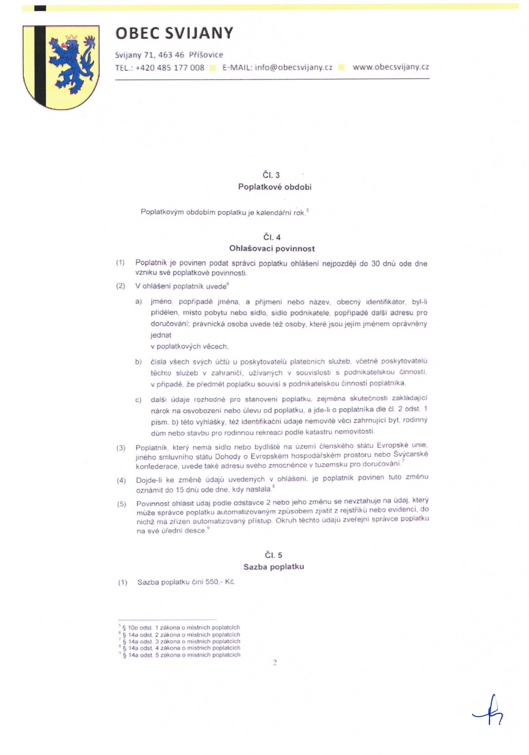 Aktuality – Obec Svijany